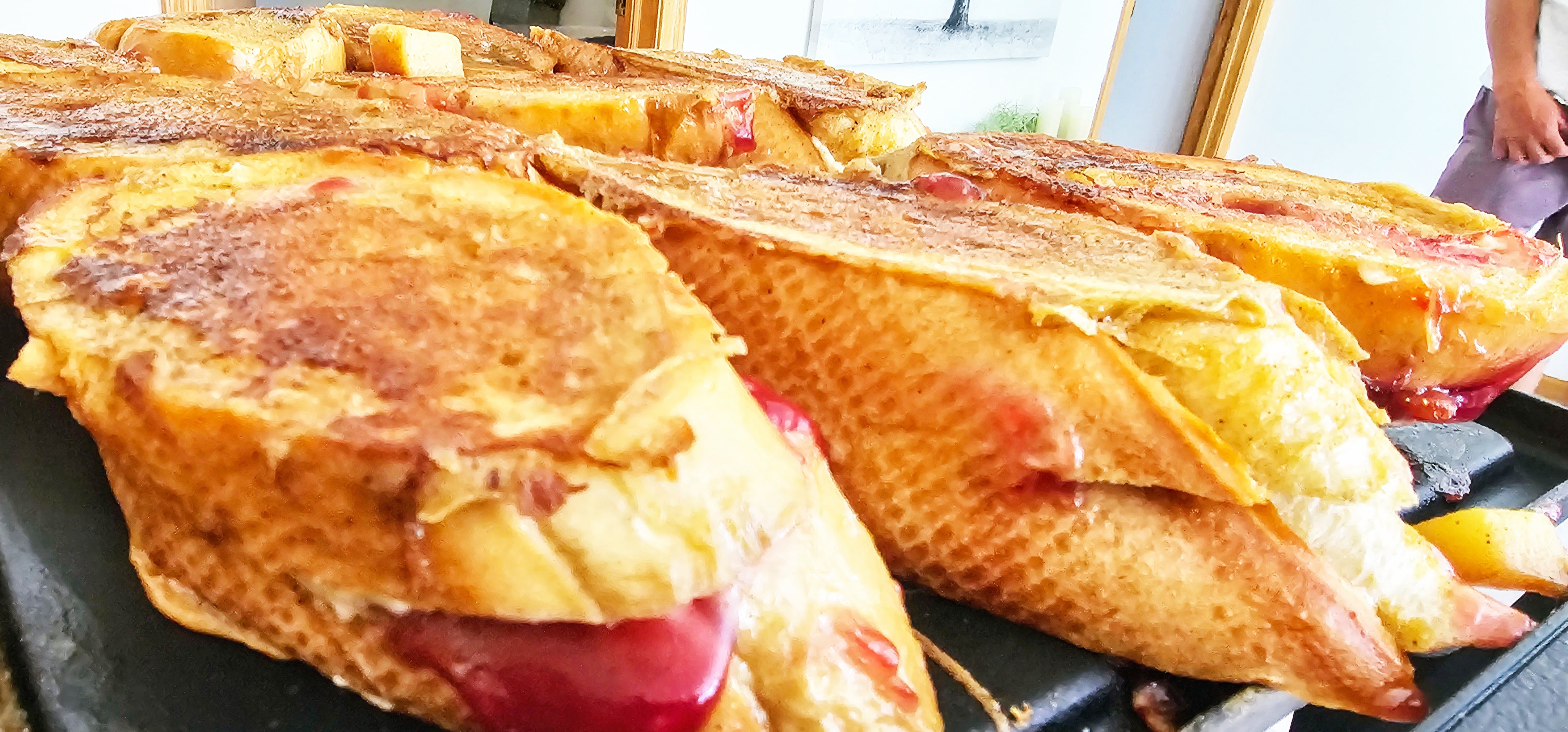 Door County Cherry Stuffed French Toast with Cherry Wisconsin Maple Sy ...