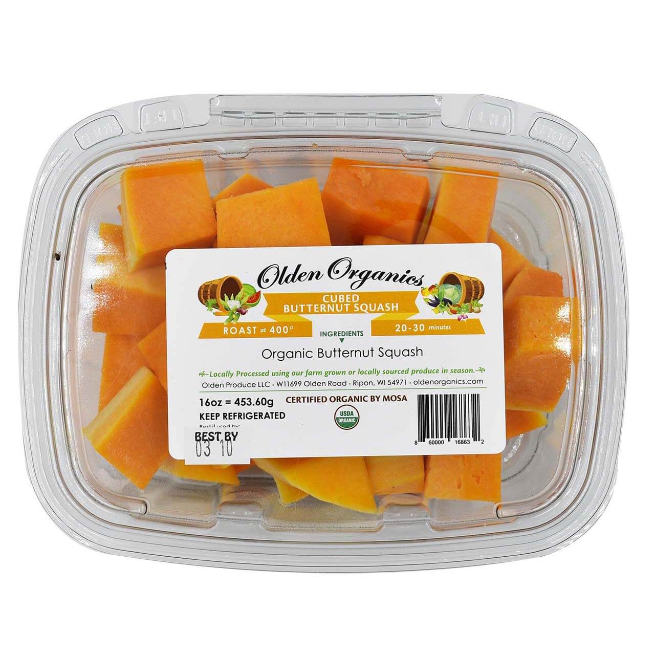 Cubed Butternut Squash - Organic – FarmFreshXpress - Local Food to Your ...